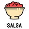 Salsa Food Icon, Outline Style Stock Vector - Illustration of isolated ...