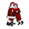 Santa and Mrs Claus Hugging - Isolated Stock Illustration ...