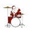 Santa Playing Drums 2 stock illustration. Illustration of christmas ...