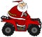 Santa Riding an ATV stock illustration. Illustration of recreation ...
