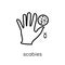 Scabies Icon. Trendy Modern Flat Linear Vector Scabies Icon on W Stock ...