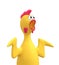 Screaming Rubber Chicken, Surprised Chicken, Rooster Isolated on White ...