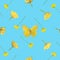 Seamless Background of Yellow Butterfly with Roses Stock Photo - Image ...