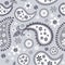Seamless Grey Paisley Pattern Stock Vector - Illustration of wallpaper ...