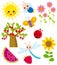 Season elements- summer stock illustration. Illustration of white - 6558739