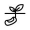 Seed Plant Vector Line Icon Stock Vector - Illustration of tree, seed ...