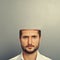 Serious Young Man with Open Head Stock Image - Image of intelligent ...