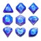 Set of cartoon blue jewels stock illustration. Illustration of shiny ...