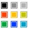 Set of cube buttons stock vector. Illustration of cubic - 6072467