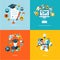 Set of Flat Design Concept Icons for Education Stock Vector ...