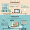 Set of Flat Design Concept for Web Development Stock Illustration ...