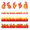 Set of Hot Fire Design Elements Stock Vector - Illustration of ...
