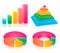 Set of rainbow charts stock vector. Illustration of green - 10177228