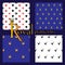 Set of 4 Simple Royal Patterns Stock Illustration - Illustration of ...