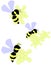 Set of Stylized Bees with Hives Stock Vector - Illustration of ...