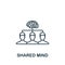 Shared Mind Icon. Line Simple Personality Icon for Templates, Web ...