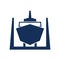 Ship in dry dock icon stock vector. Illustration of shipbuilding ...