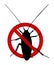 Sign: No cockroach here! stock vector. Illustration of public - 18350178