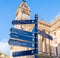Sign Post Chamberlain Square Birmingham Stock Image - Image of town ...