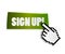 Sign up label with cursor stock vector. Illustration of glossy - 14333222