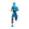 Silhouette Man Running Blue Background Stock Illustrations – 2,147 ...