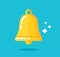 Simple Bell Icon. Vector Illustration Stock Vector - Illustration of ...