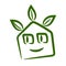 Cute smiling eco home logo stock vector. Illustration of leaves - 97621826