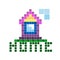 Simple Pixel House on a White Background. Vector Illustration Stock ...