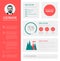 Simple Profile Dashboard Template Stock Illustration - Illustration of ...