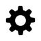 Single Gear Icon in Flat Style. Vector. Stock Vector - Illustration of ...
