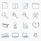 Sketch Icon Set stock vector. Illustration of drawing - 21155826
