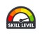 Skill Level Meter, Measuring Scale. Skill Level Speedometer Indicator ...