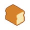 Sliced Bread Pixel Art. Pixelated Food Rooty Stock Vector ...