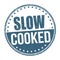 Slow cooked sign or stamp stock vector. Illustration of icon - 129652361