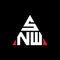 SNW Triangle Letter Logo Design with Triangle Shape. SNW Triangle Logo ...