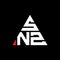 SNZ Triangle Letter Logo Design with Triangle Shape. SNZ Triangle Logo ...