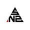 SNZ Triangle Letter Logo Design with Triangle Shape. SNZ Triangle Logo ...