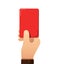 Soccer, Referees Hand with Red Card Stock Illustration - Illustration ...