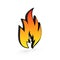 Solid flame symbol stock illustration. Illustration of flame - 20310828