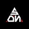 SON Triangle Letter Logo Design with Triangle Shape. SON Triangle Logo ...