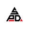 SPD Triangle Letter Logo Design with Triangle Shape. SPD Triangle Logo ...