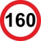 160 Speed Limitation Road Sign Stock Illustration - Illustration of ...