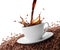 Splashing coffee stock image. Image of bean, splash, coffee - 19713255