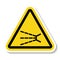 Splashing Hazard Symbol Sign Isolate on White Background,Vector ...