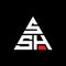 SSH Triangle Letter Logo Design with Triangle Shape. SSH Triangle Logo ...