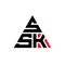 SSK Triangle Letter Logo Design with Triangle Shape. SSK Triangle Logo ...
