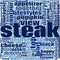 Steak word cloud stock illustration. Illustration of grilled - 111985125