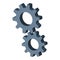 Steel Gears Spinning Together Isolated Stock Illustration ...