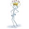 Stick Figure with Crown and Customer King Stock Vector - Illustration ...