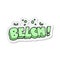 Sticker of a Cartoon Belch Text Stock Vector - Illustration of drawn ...